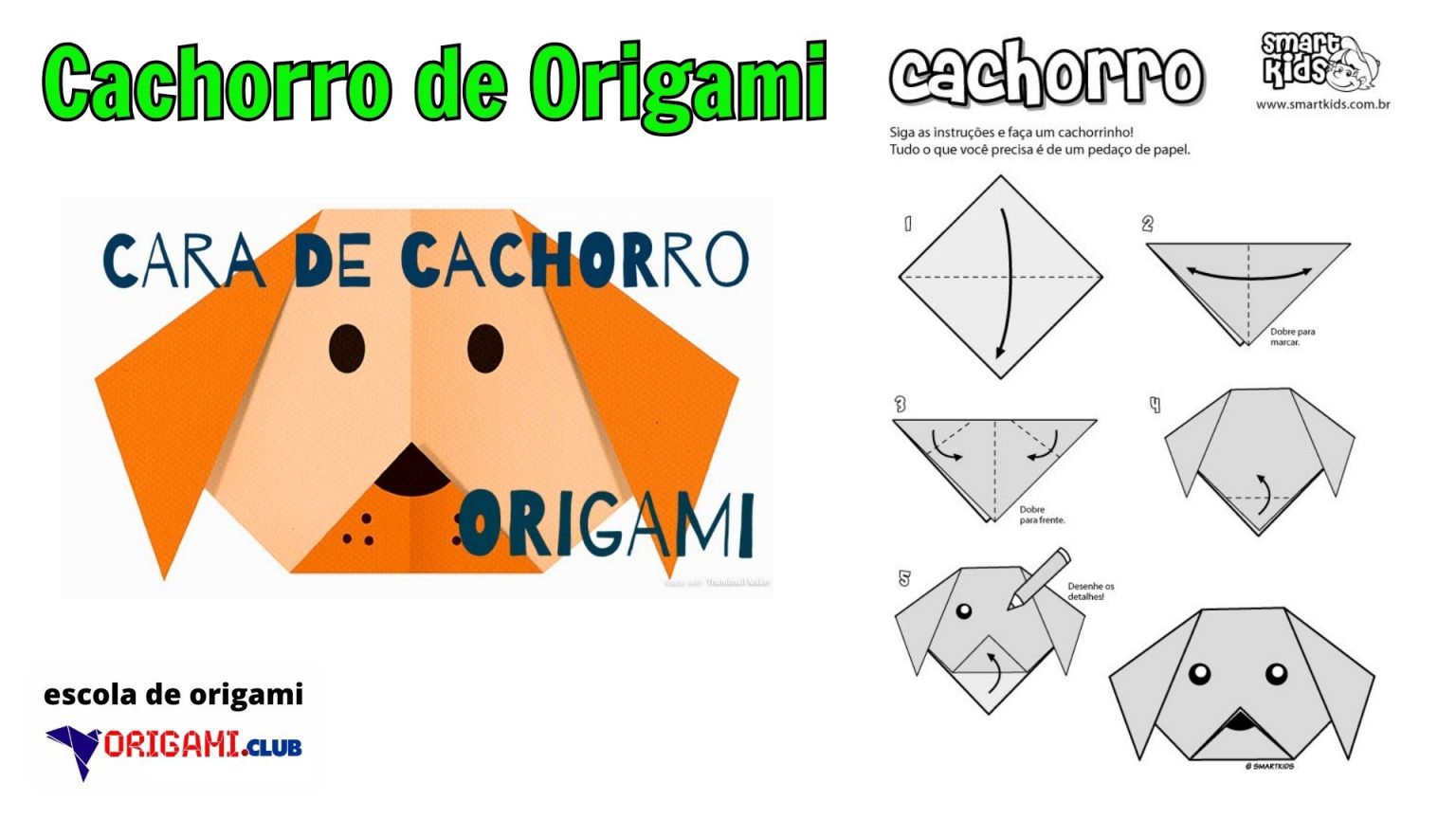 Cachorrinho de Origami – Origami.club – Marketplace do Origami